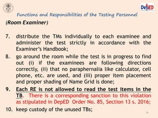 4 2016 pept guidelines - philippine educational placement test | PPTX