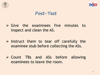 4 2016 pept guidelines - philippine educational placement test | PPTX