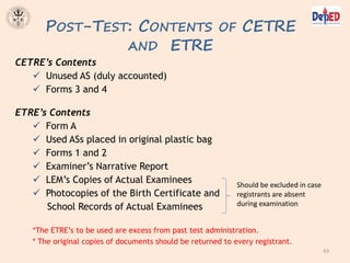 4 2016 pept guidelines - philippine educational placement test | PPTX