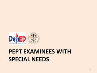 4 2016 pept guidelines - philippine educational placement test | PPTX