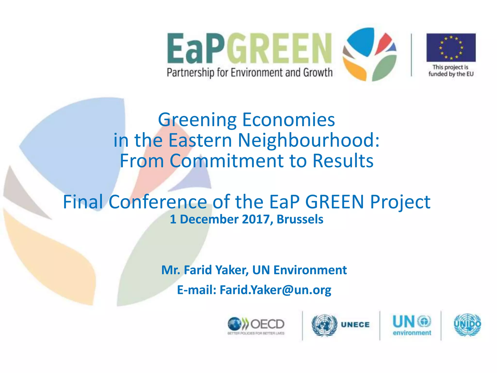 Session 4 - Overview of work on Sustainable Public Procurement by Farid ...