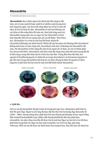 Alexandrite | PDF