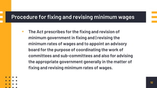 Minimum wages Act 1948 | PPTX