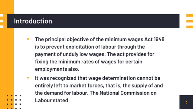 Minimum wages Act 1948 | PPTX