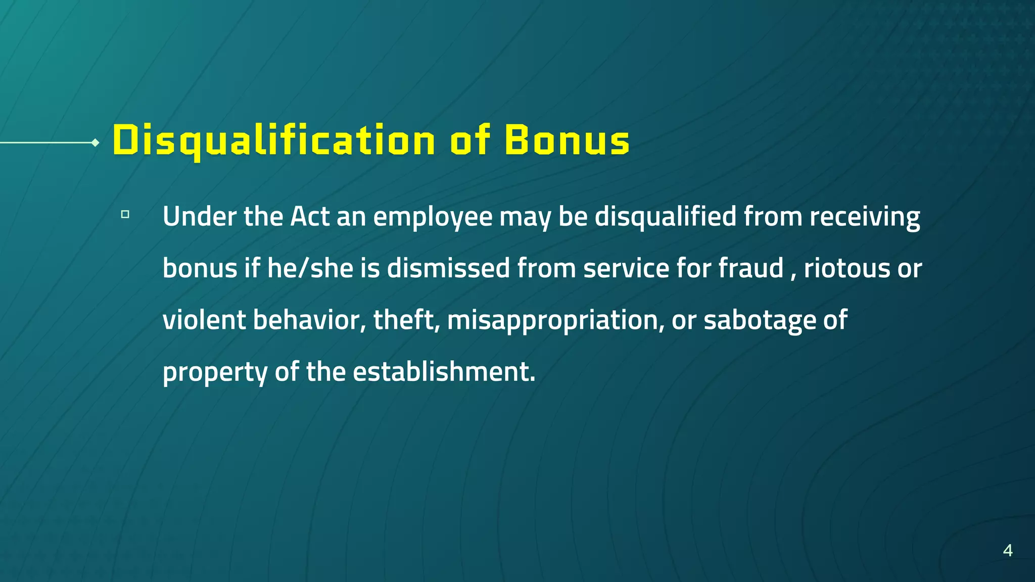 The payment of bonus Act 1985 | PPTX