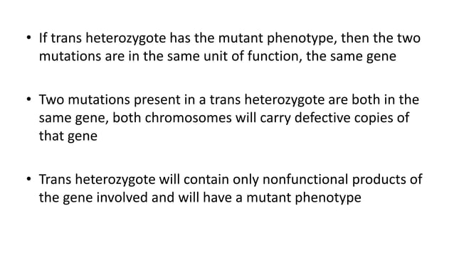 Complementation test | PPT | Genetics | Science