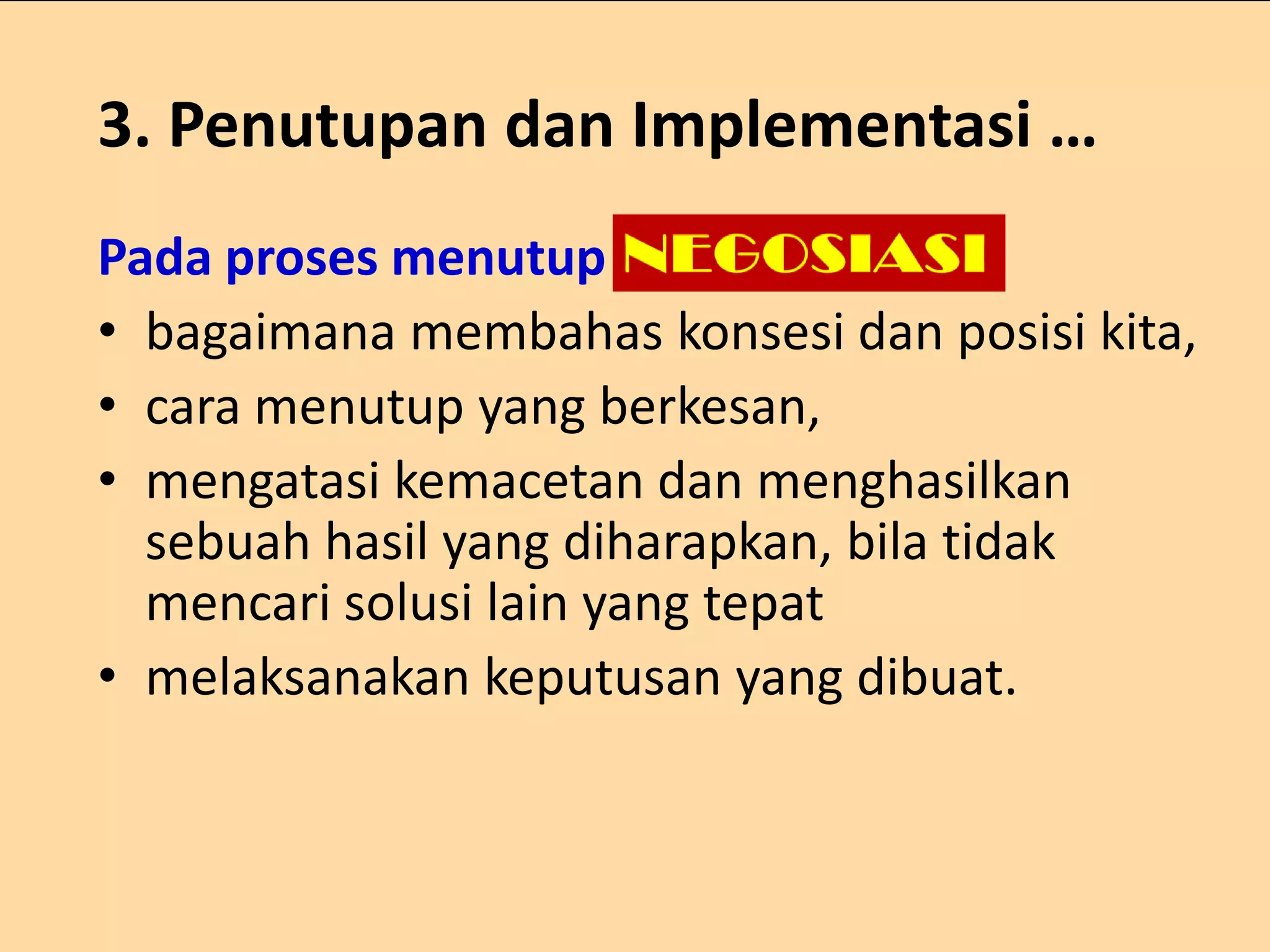 Tahapan dalam NEGOSIASI _ Materi Training "NEGOTIATION SKILLs" | PPTX