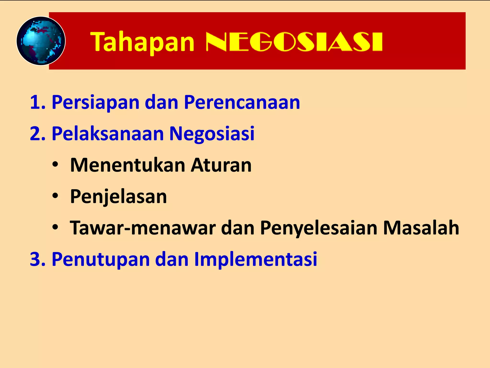 Tahapan dalam NEGOSIASI _ Materi Training "NEGOTIATION SKILLs" | PPTX