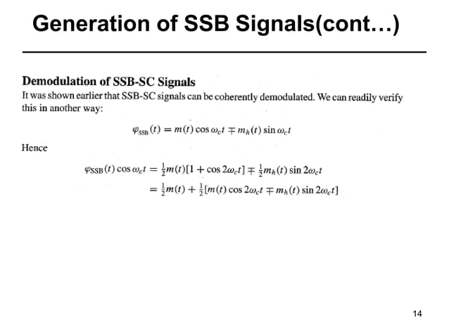 Quadrature amplitude modulation(QAM), Single side band(SSB) Modulation ...