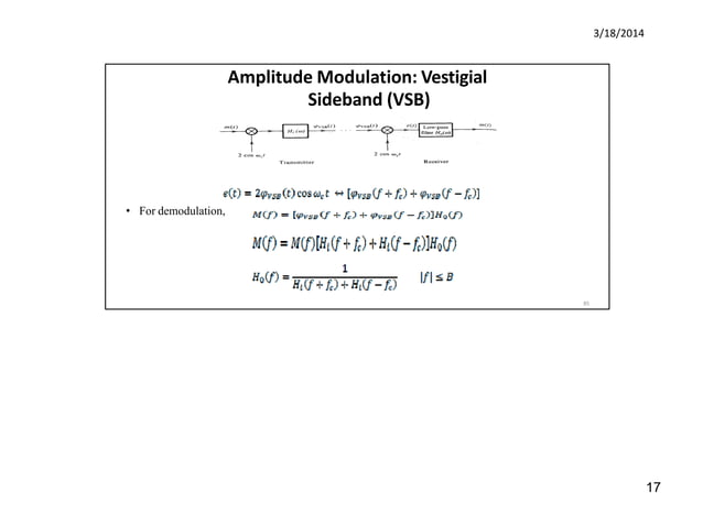 Quadrature amplitude modulation(QAM), Single side band(SSB) Modulation ...