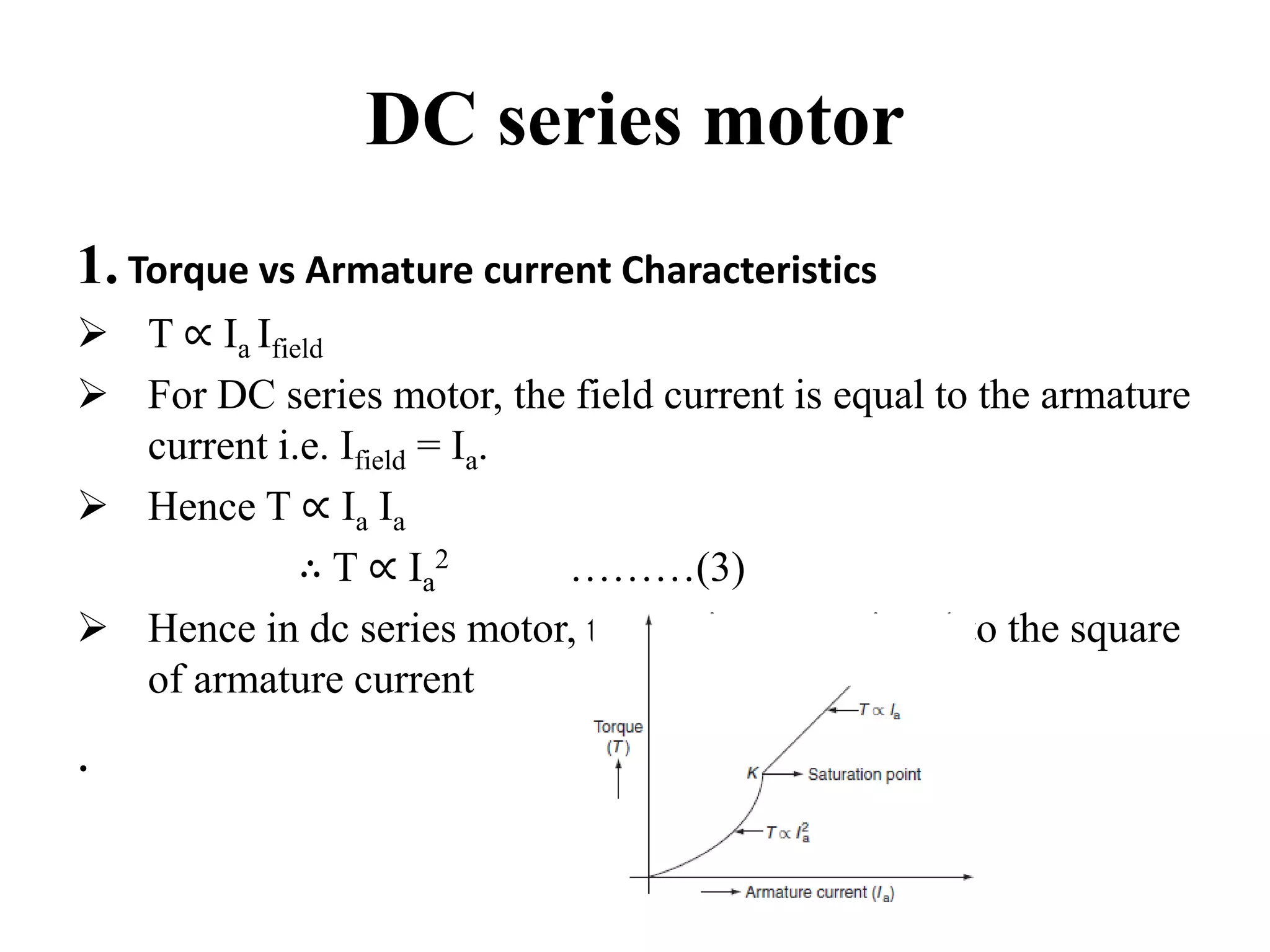 DC motors characteristics, Torque & Speed Equations, Torque -Armature ...