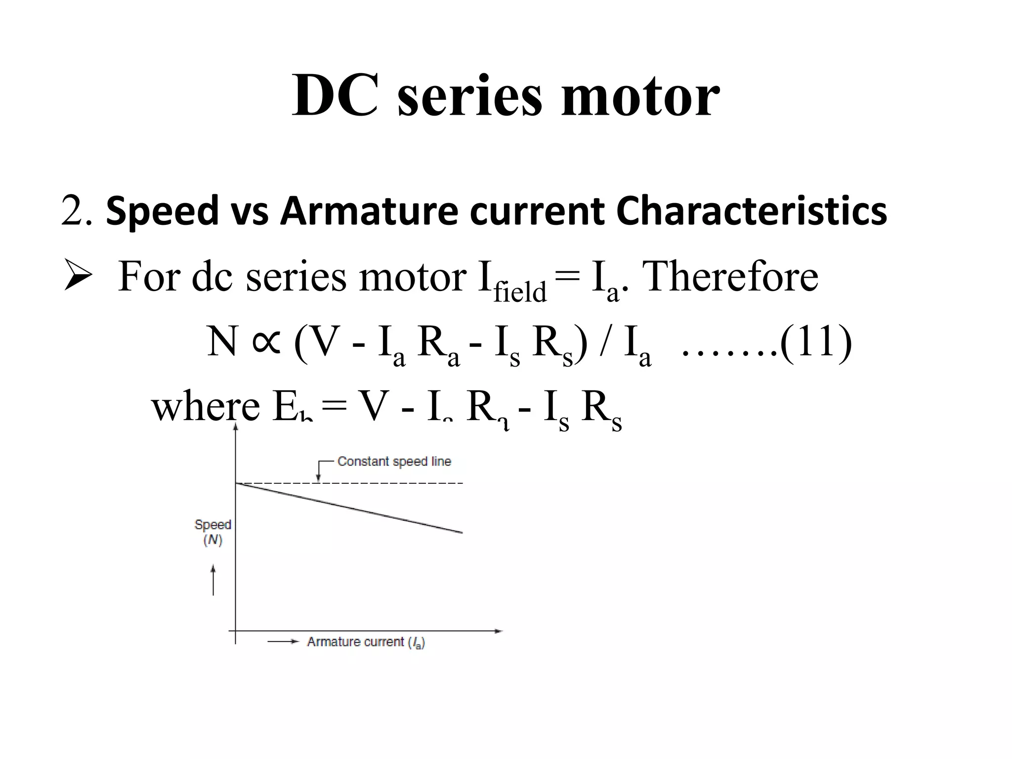 DC motors characteristics, Torque & Speed Equations, Torque -Armature ...