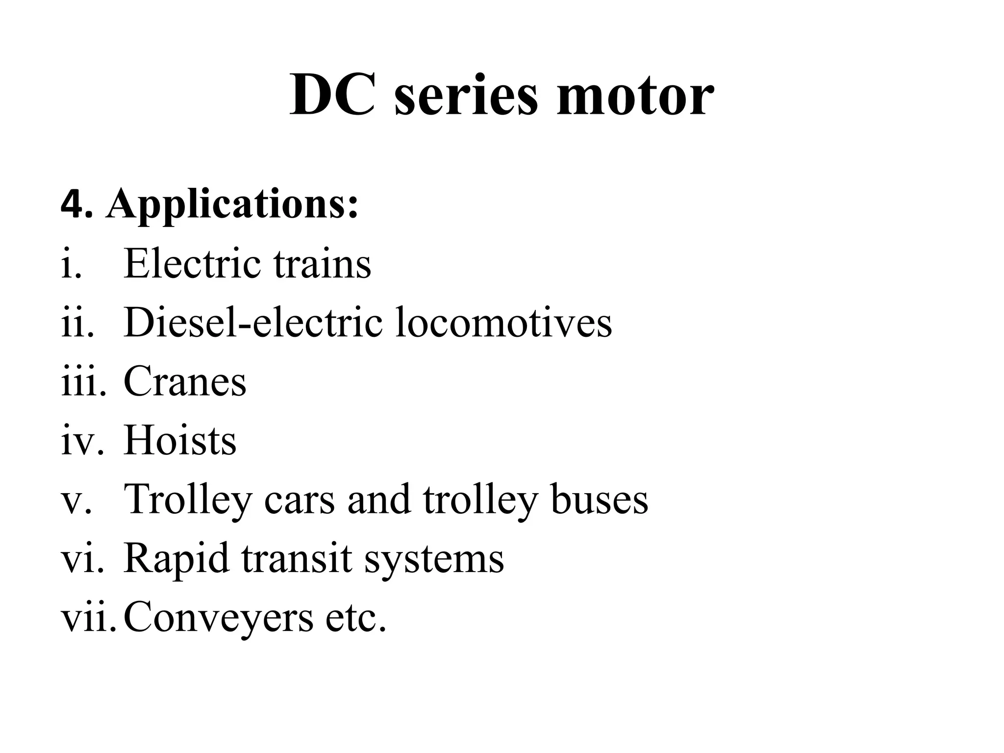 DC motors characteristics, Torque & Speed Equations, Torque -Armature ...