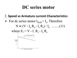 DC motors characteristics, Torque & Speed Equations, Torque -Armature ...