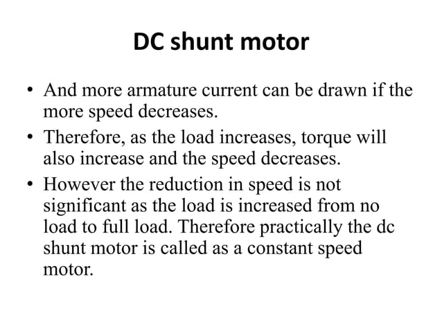 DC motors characteristics, Torque & Speed Equations, Torque -Armature ...