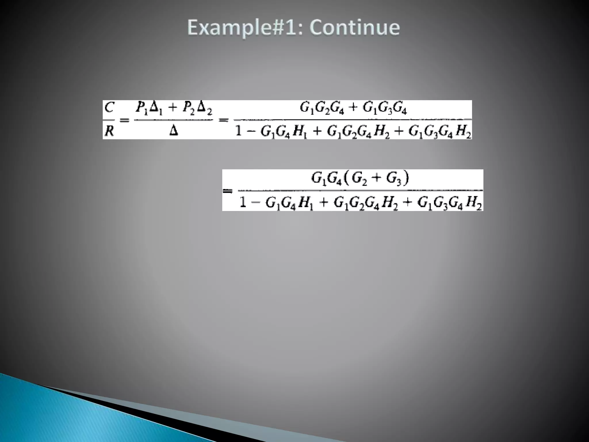 Signal Flow Graph, SFG and Mason Gain Formula, Example solved with ...