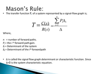 Signal Flow Graph, SFG and Mason Gain Formula, Example solved with Masson Gain Formula | PPTX ...