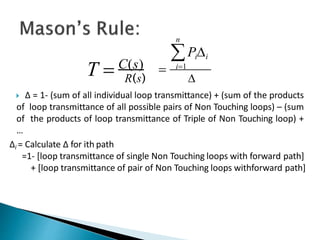 Signal Flow Graph, SFG and Mason Gain Formula, Example solved with ...