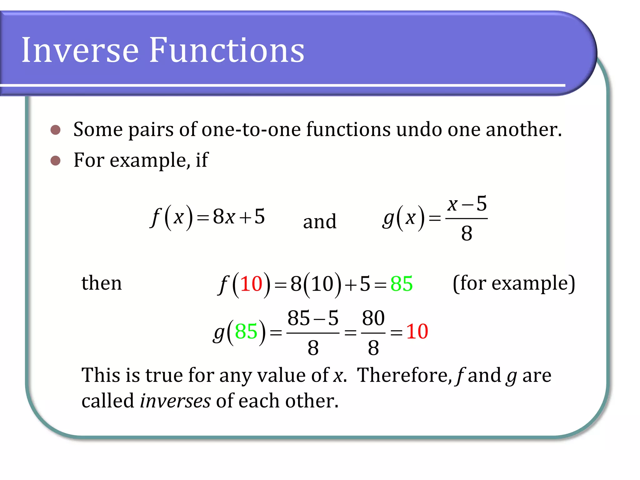 4.1 Inverse Functions | PDF
