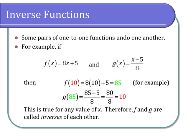 4.1 Inverse Functions | PDF