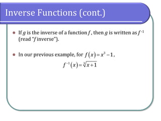 4.1 Inverse Functions | PDF