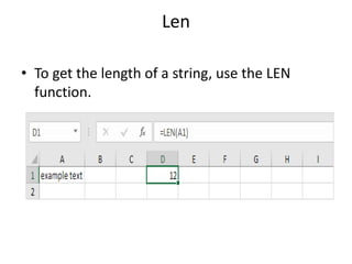 4. text functions in excel | PDF