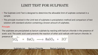 limit test for sulphate | PPTX