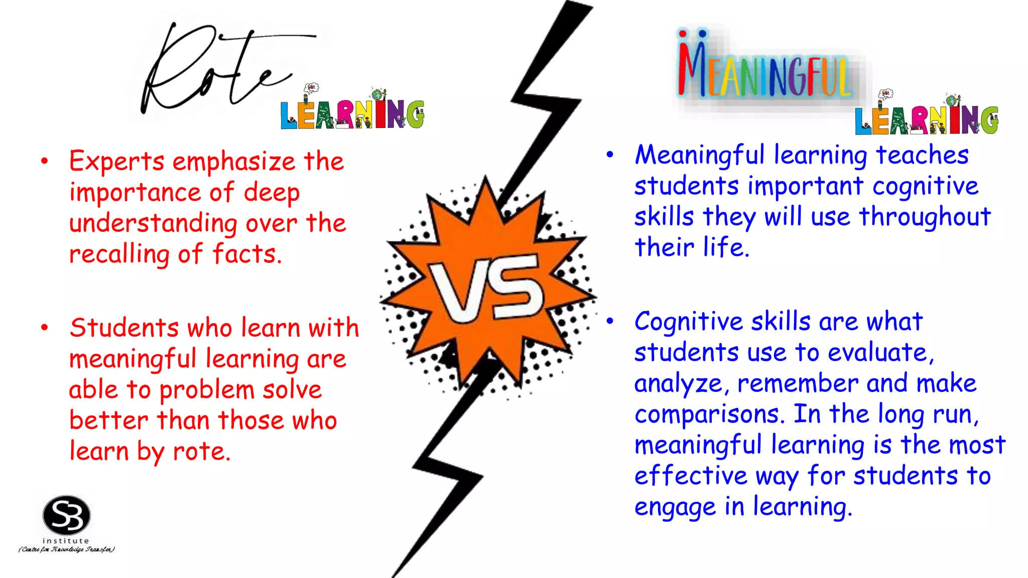 Rote vs. Meaningful learning | PPTX
