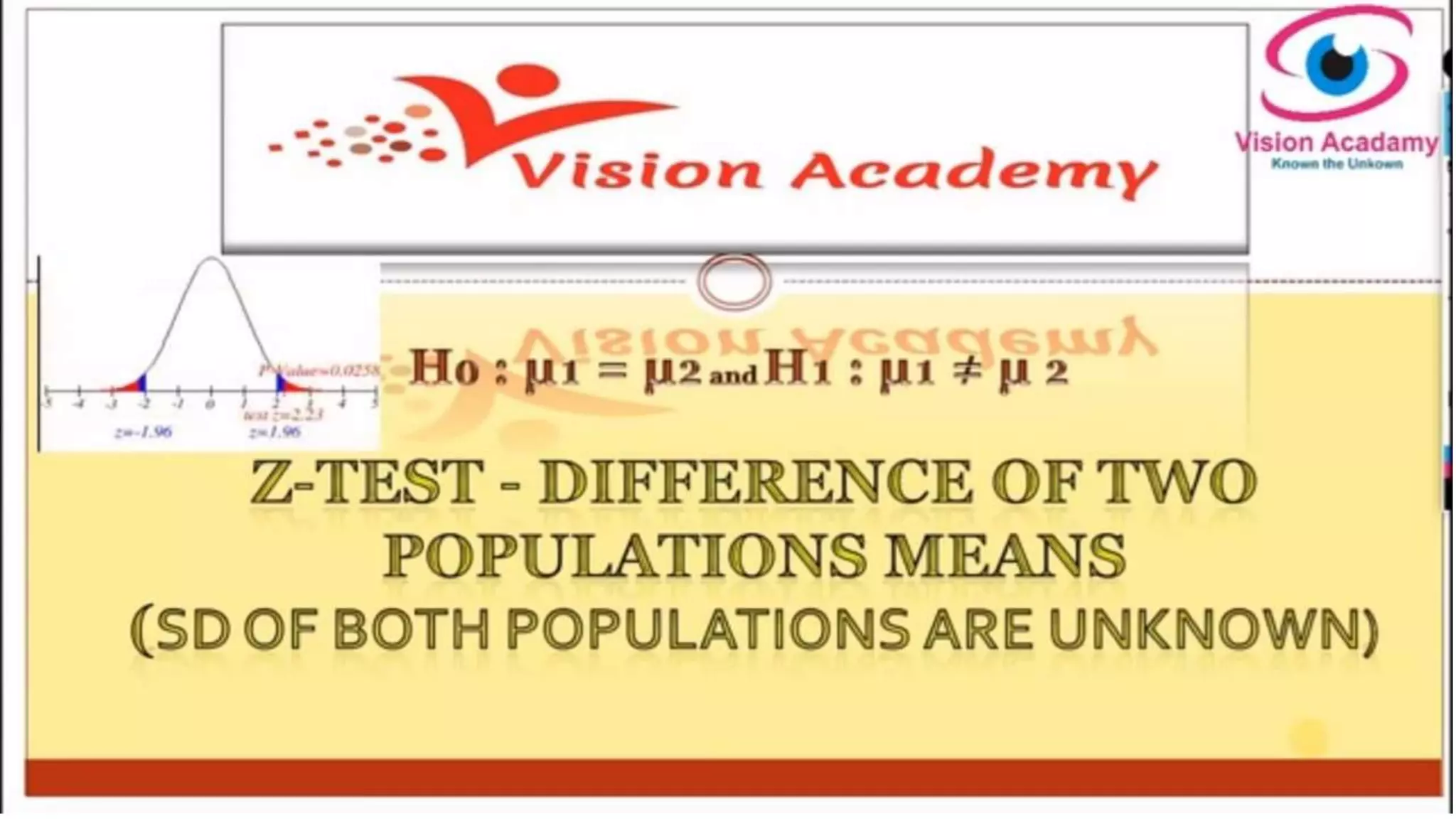 Z - Test - Difference of Two Population Mean | PPTX