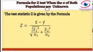 Z - Test - Difference of Two Population Mean | PPTX