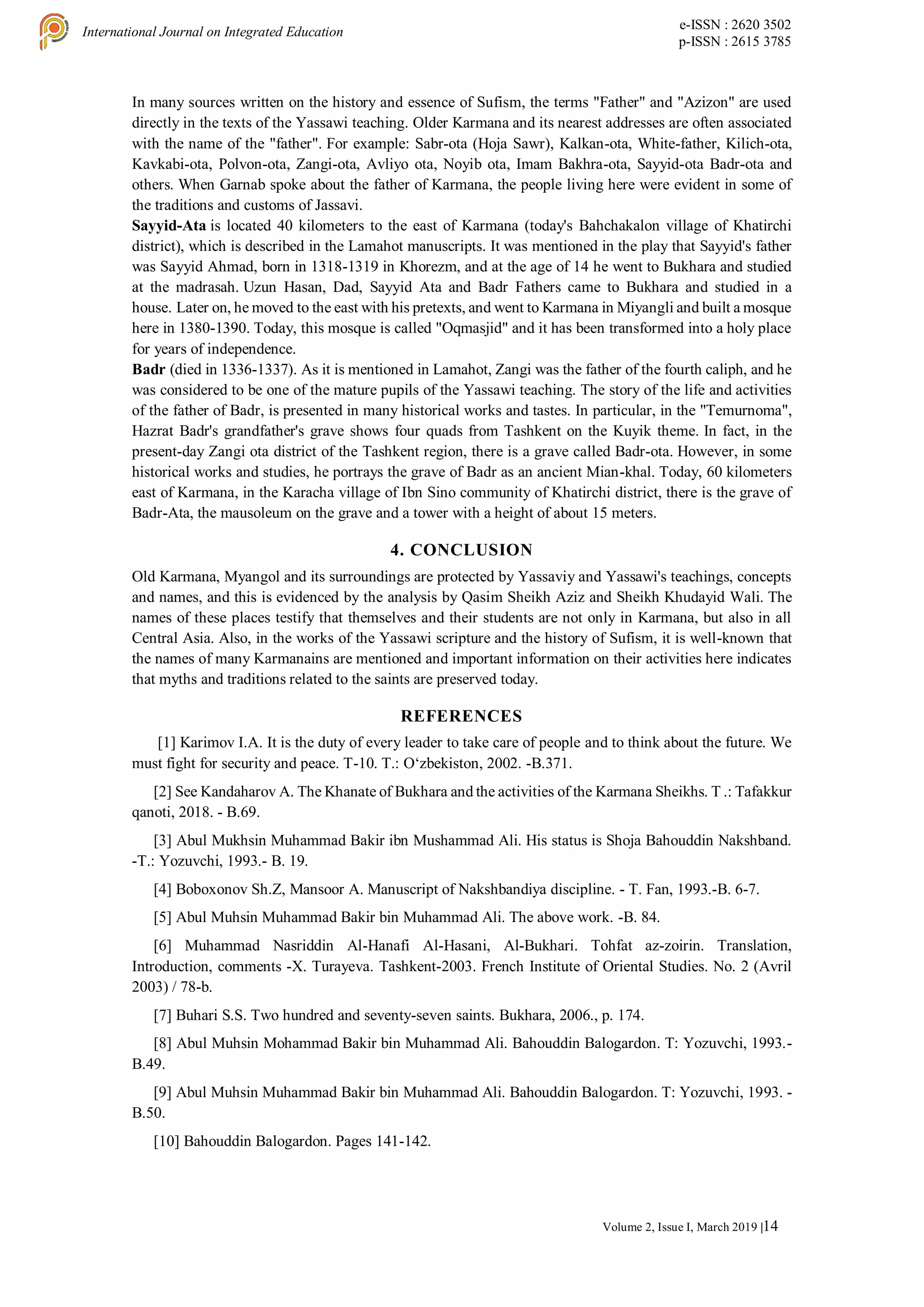 SACRED PLACES IN NAVOI REGION | PDF