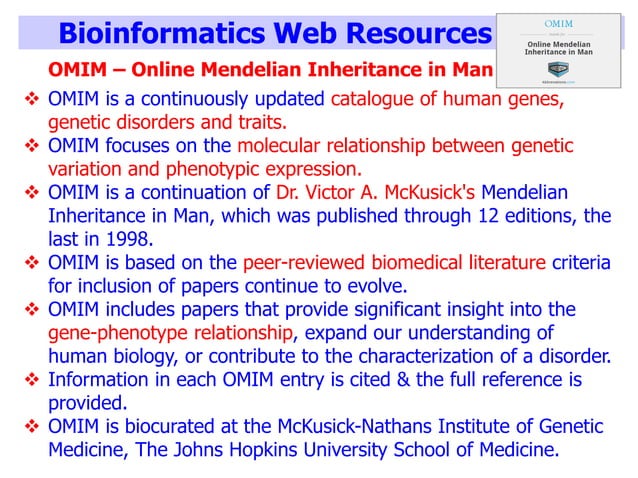 4.1 introduction to bioinformatics | PPT | Biotech and Biomedical ...