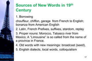 4. intro to lang. 19th century . new words | PPT
