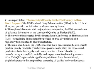 Quality by design (QbD) | PPTX
