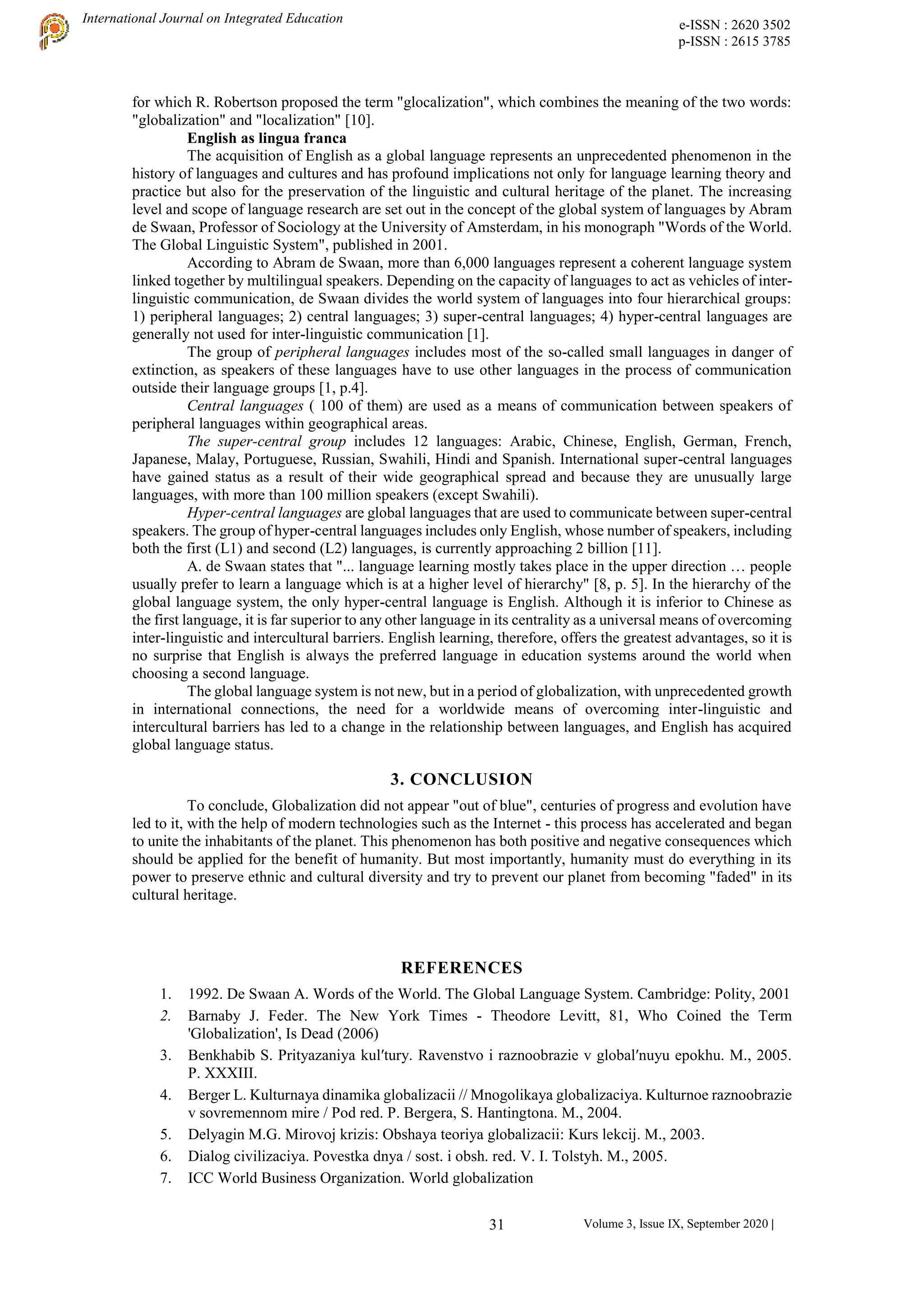 Globalization, its essence, causes and consequences | PDF