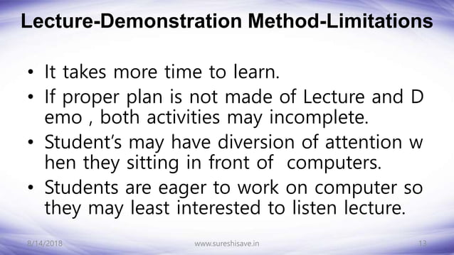 Lecture Demonstration Method | PDF