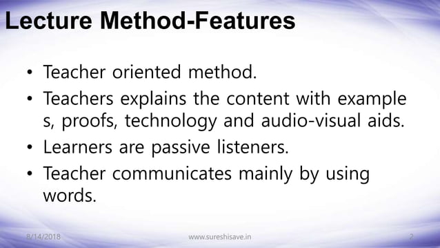 Lecture Demonstration Method | PDF
