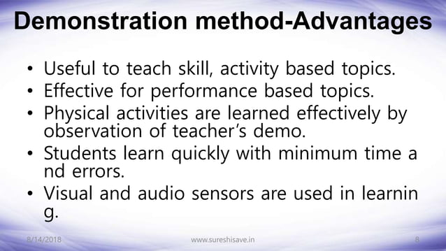 Lecture Demonstration Method | PDF