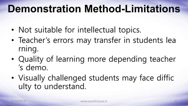 Lecture Demonstration Method | PDF