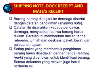 Shipping Documents _ Materi Training "PERDAGANGAN INTERNASIONAL ...