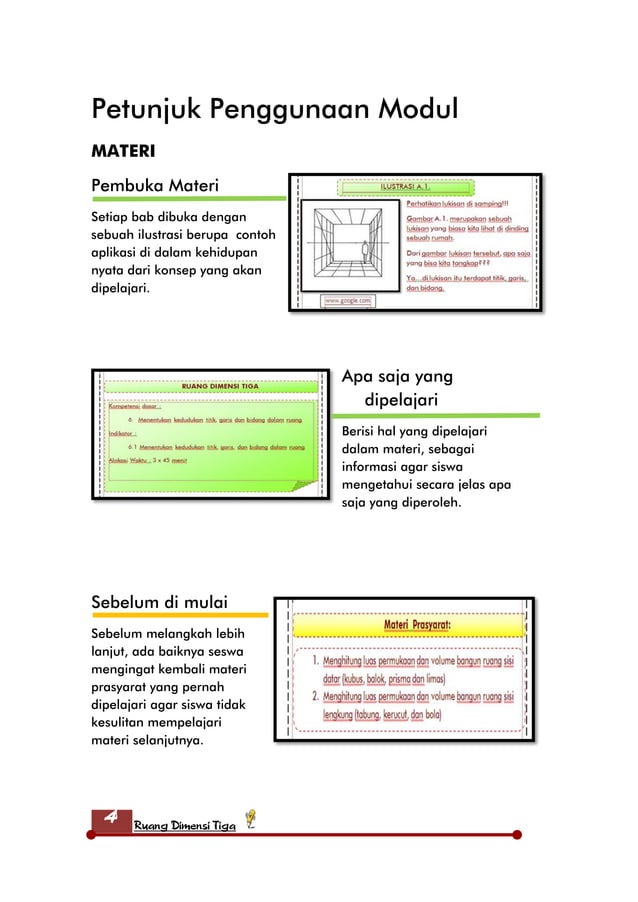 4. modul ruang dimensi tiga 08301244038 | PDF