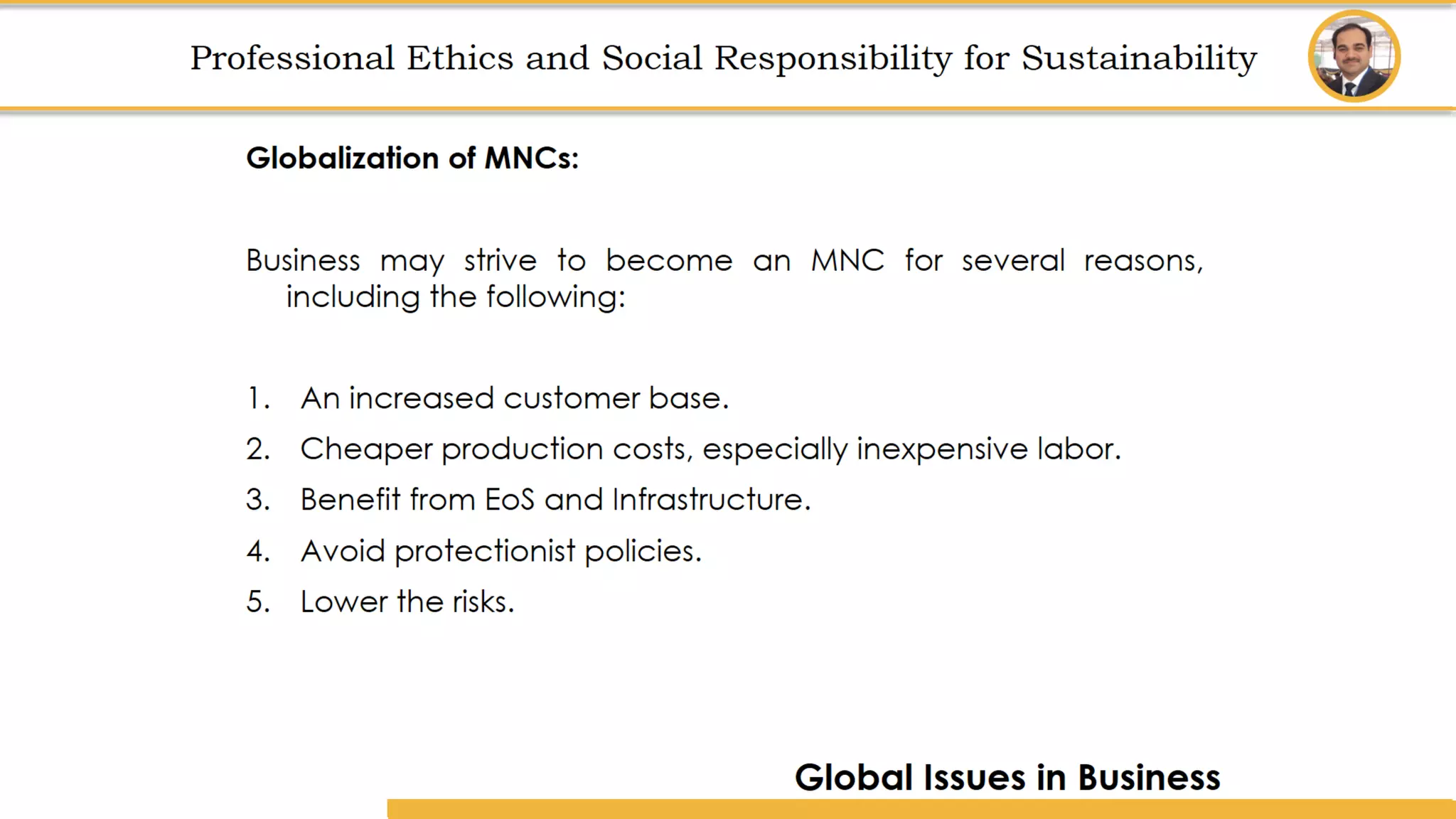 PFE4.1 Global Issues - Globalization of MNCs | PPT