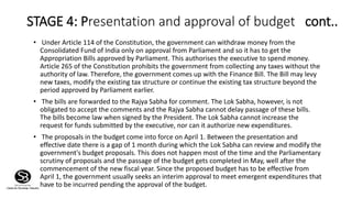 Processes of Budgeting in India | PPTX