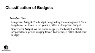 Classification of budget | PPTX