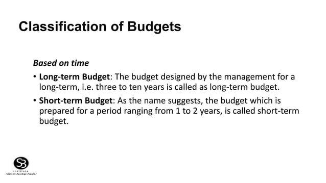 Classification of budget | PPTX