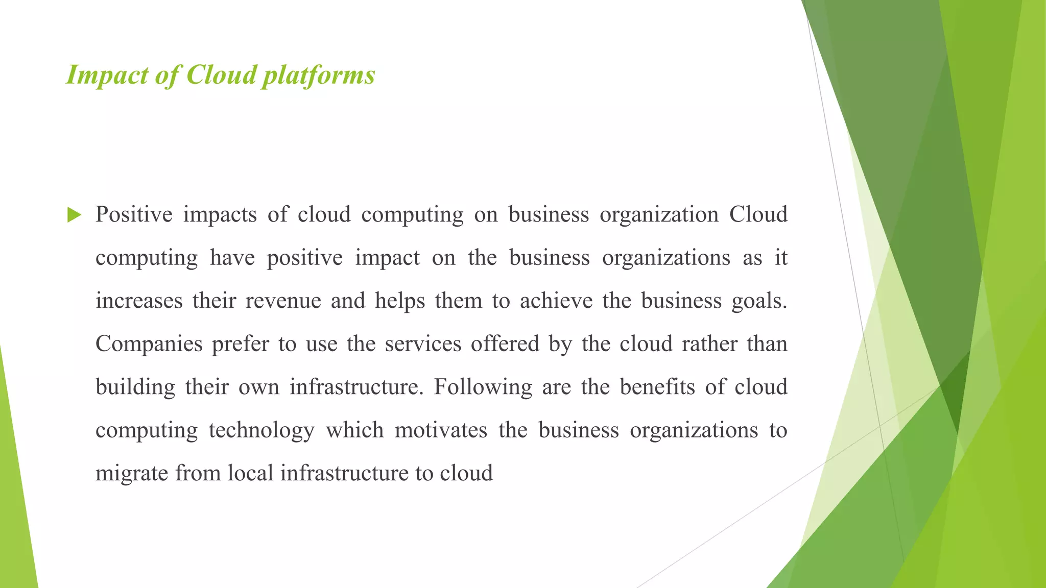 4.impact of cloud platforms | PPTX | Cloud Computing | Internet