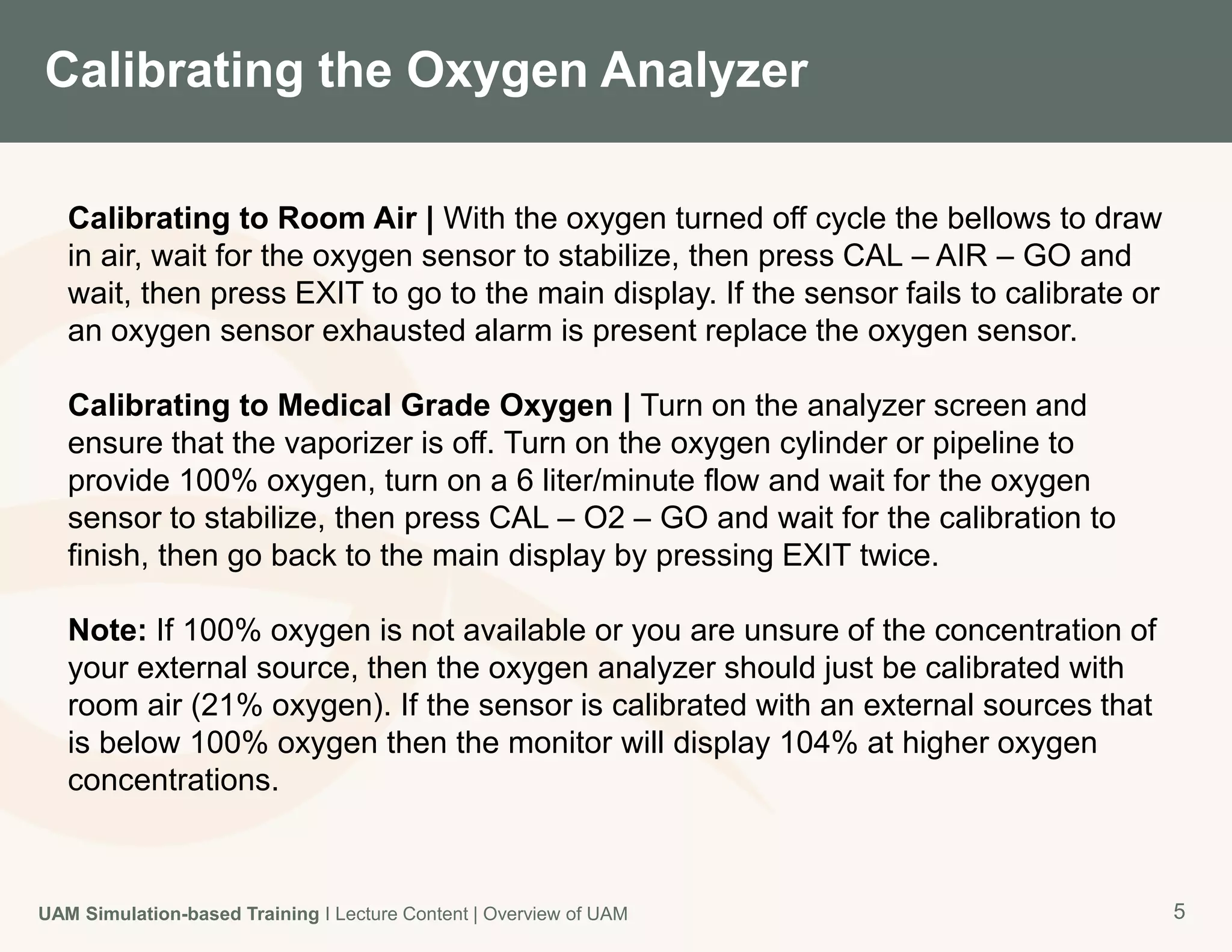UAM Oxygen Analyzer | PPT