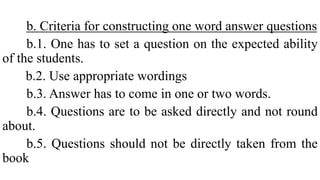 4. one word queston answer | PPT