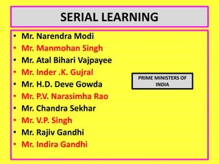 4. unit 1 types of learning | PDF
