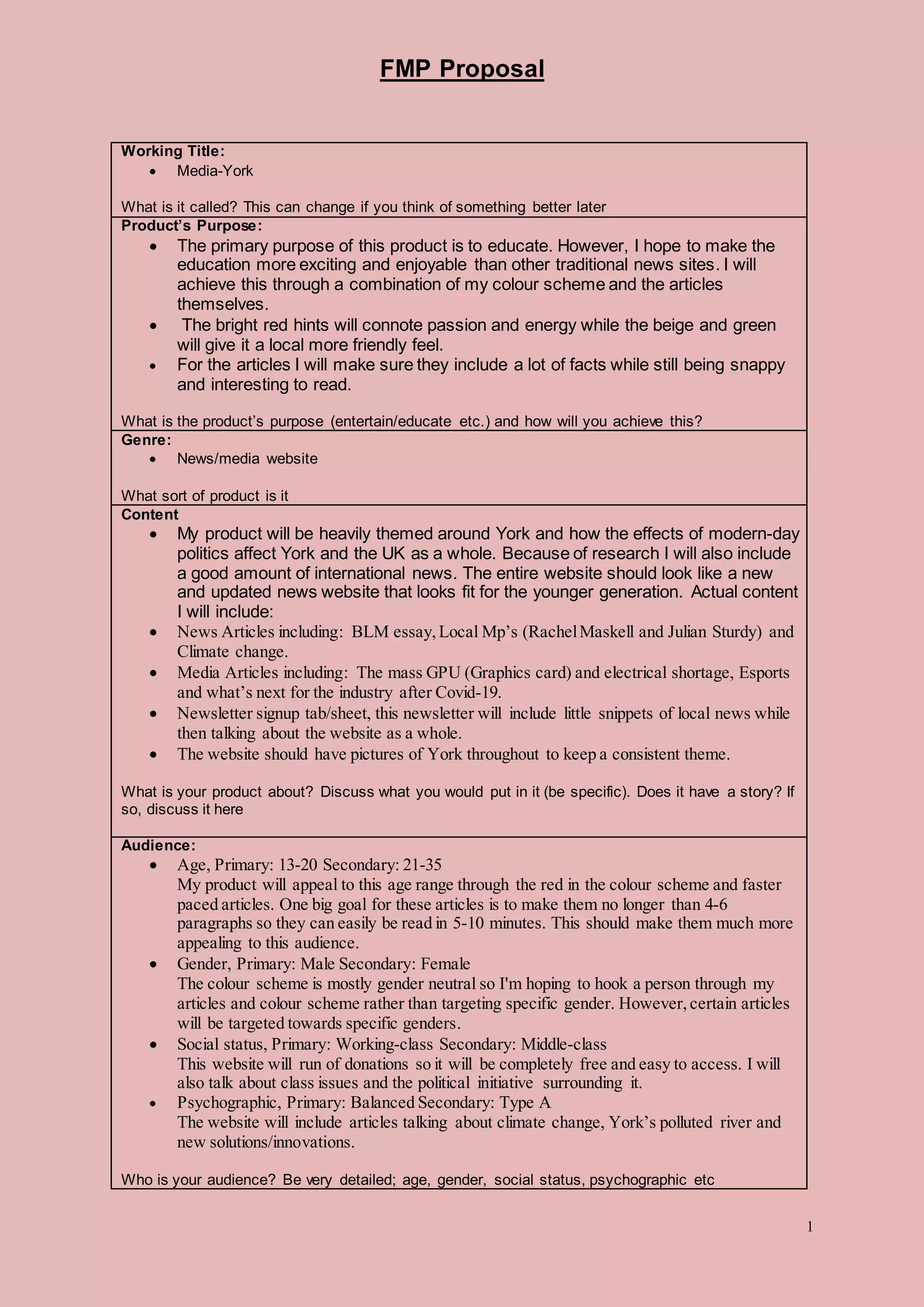 4. proposal (FMP) | PDF